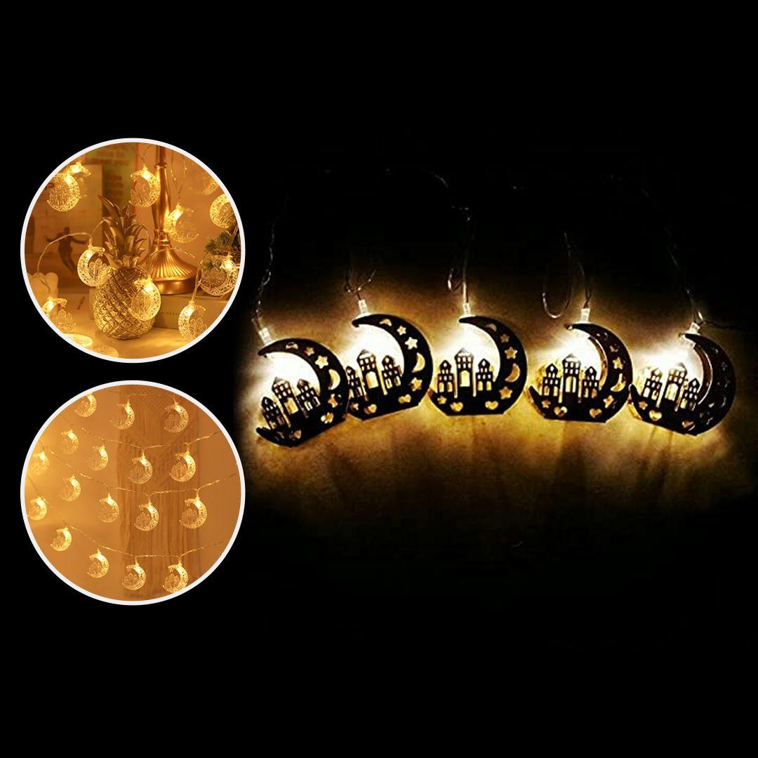 Beautiful and Bright Decorative Mosque & Crescent LED Ramadan String ...