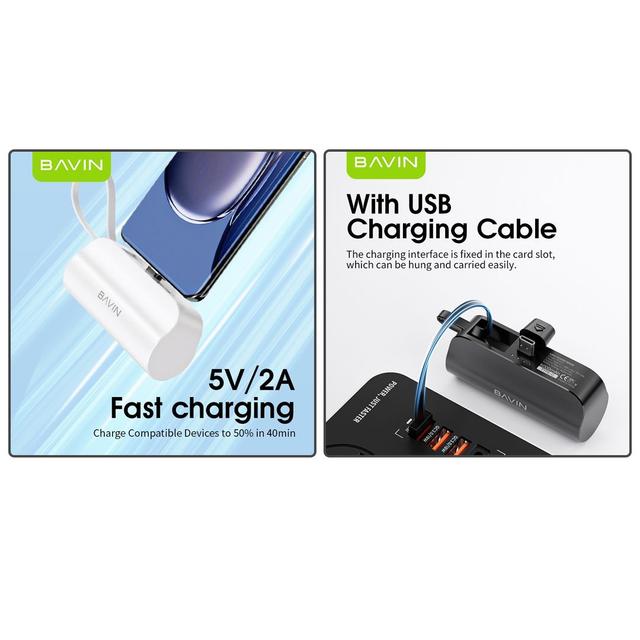 Bavin PC012/PC013 Mini Quick Charge Power Bank 5000mAh